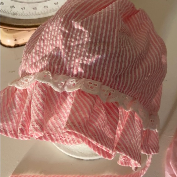 Accessories | Vintage 8s Baby Bonnet Euc Gingham Diaper Cover | Poshmark